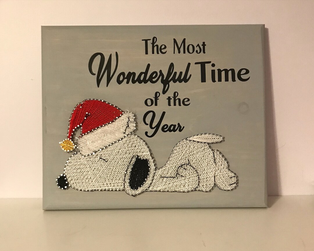 Snoopy Wonderful Time peanuts Gang, Christmas, Holiday Decor, Home ...
