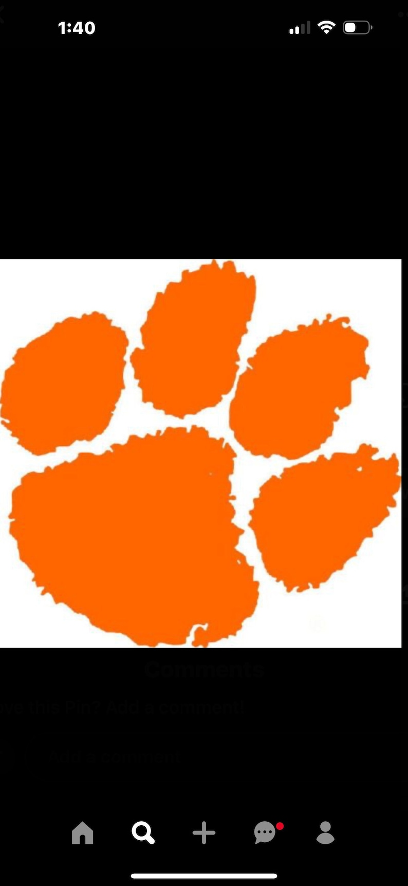 Clemson Tigers Paw Print Vinyl Decal - Etsy