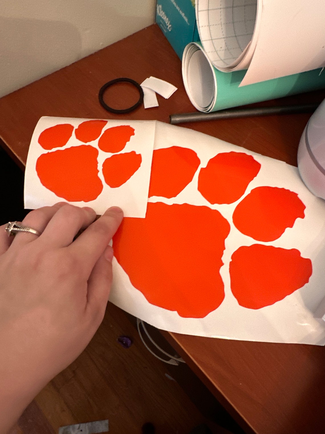 Clemson Tigers Paw Print Vinyl Decal - Etsy