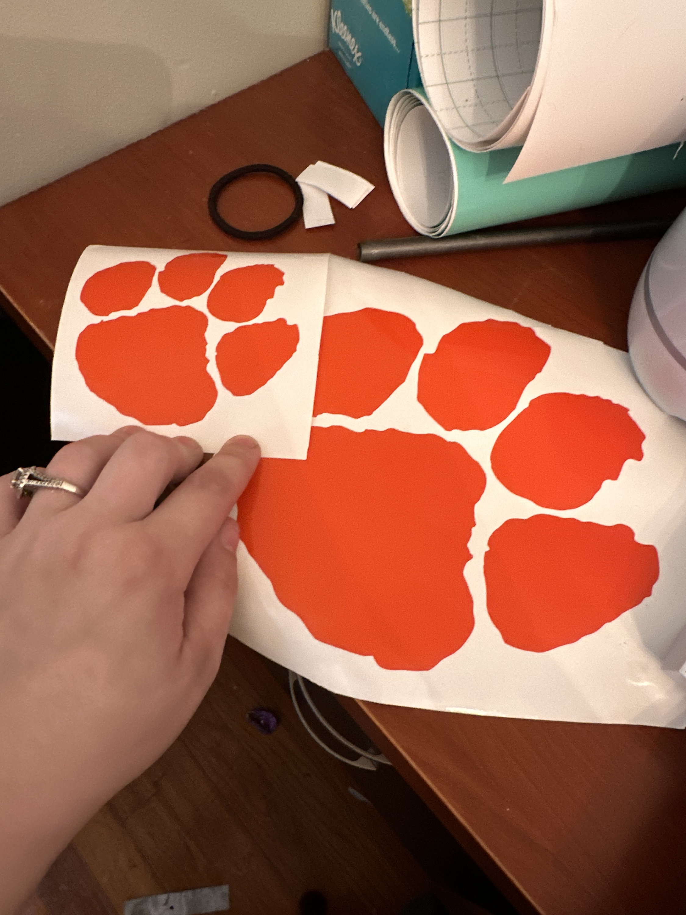Clemson Tigers Paw Print Vinyl Decal - Etsy