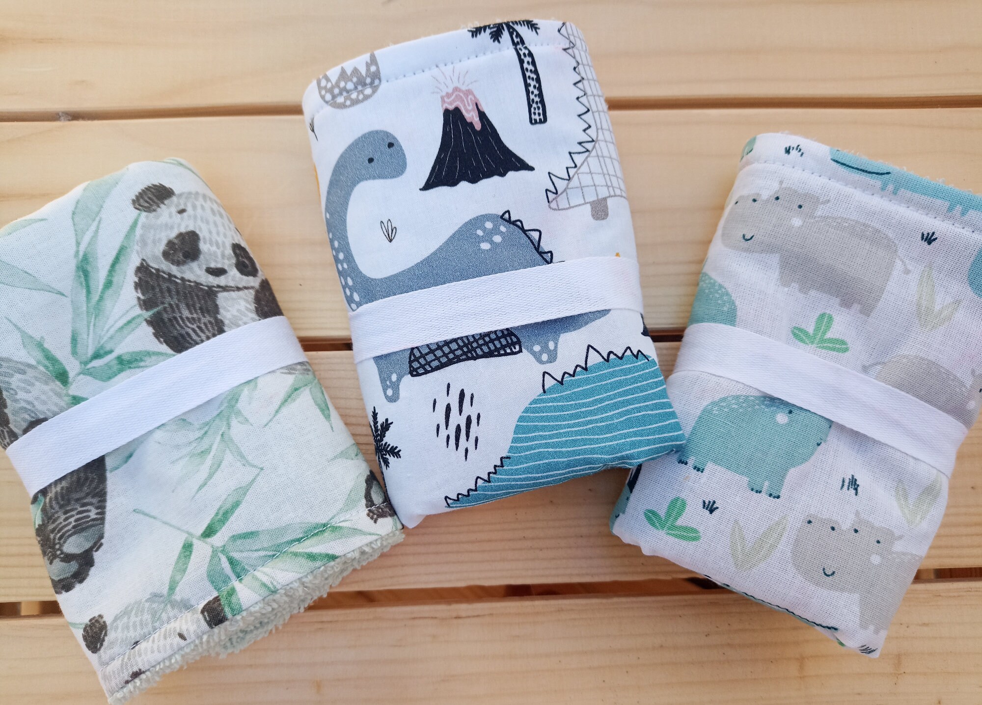 Reusable Kids Napkins Baby Mouth Cloth 100 Cotton Cloth Dinner Napkins for Kids Unpaper Napkins Animals Napkins Dinosaurs Panda Bear Etsy UK