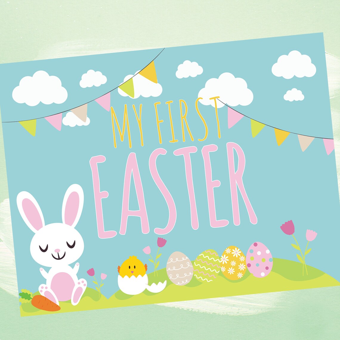 My First Easter Print Instant Download Colorful Easter - Etsy