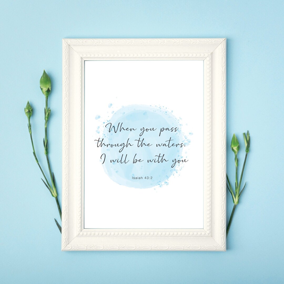 Bible Verse Poster Quote Entry Way Wall Decor Scripture Wall Art Quote ...