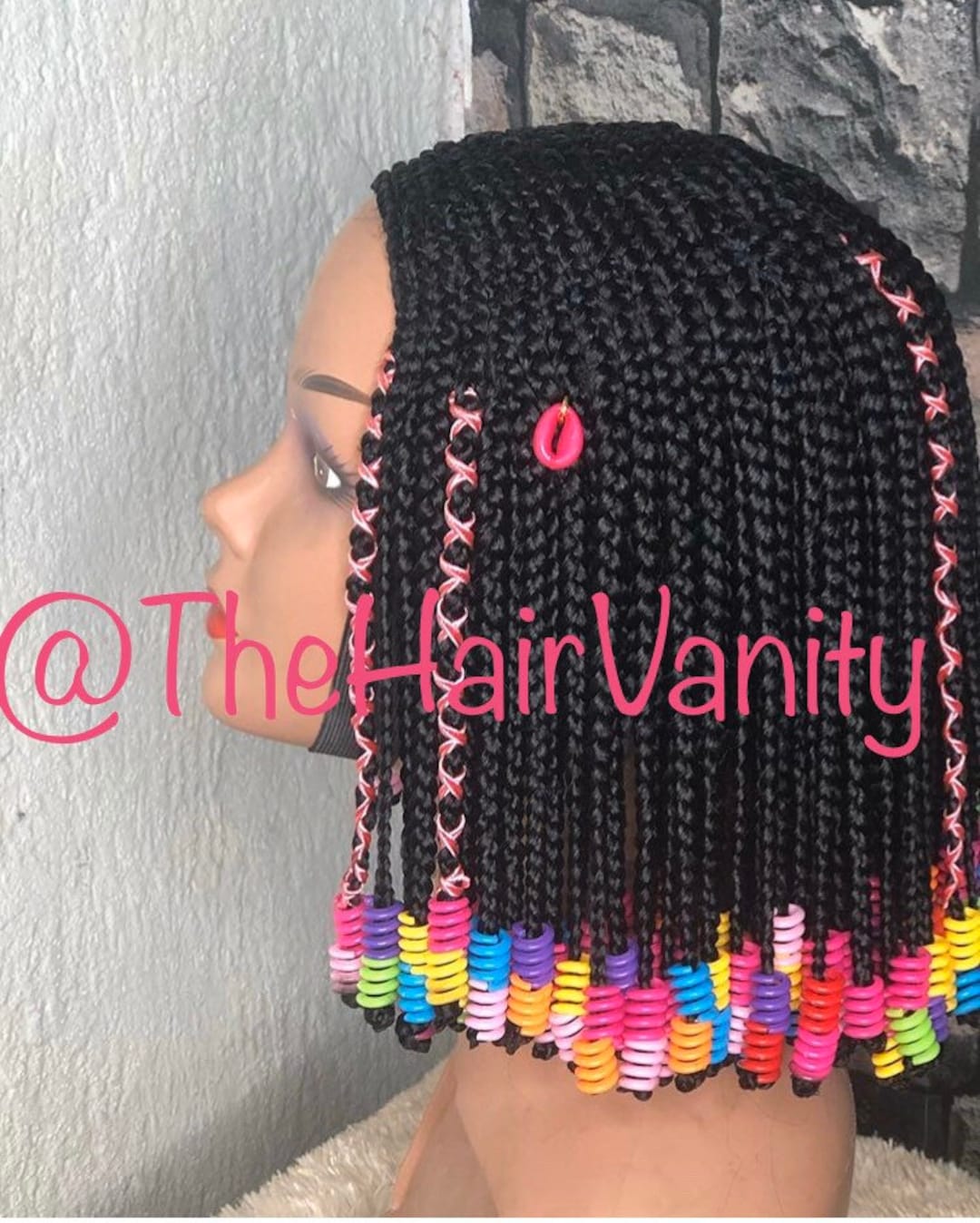 Kids Collections Braided Wigs for Children Alopecia Wig Lace Front With ...