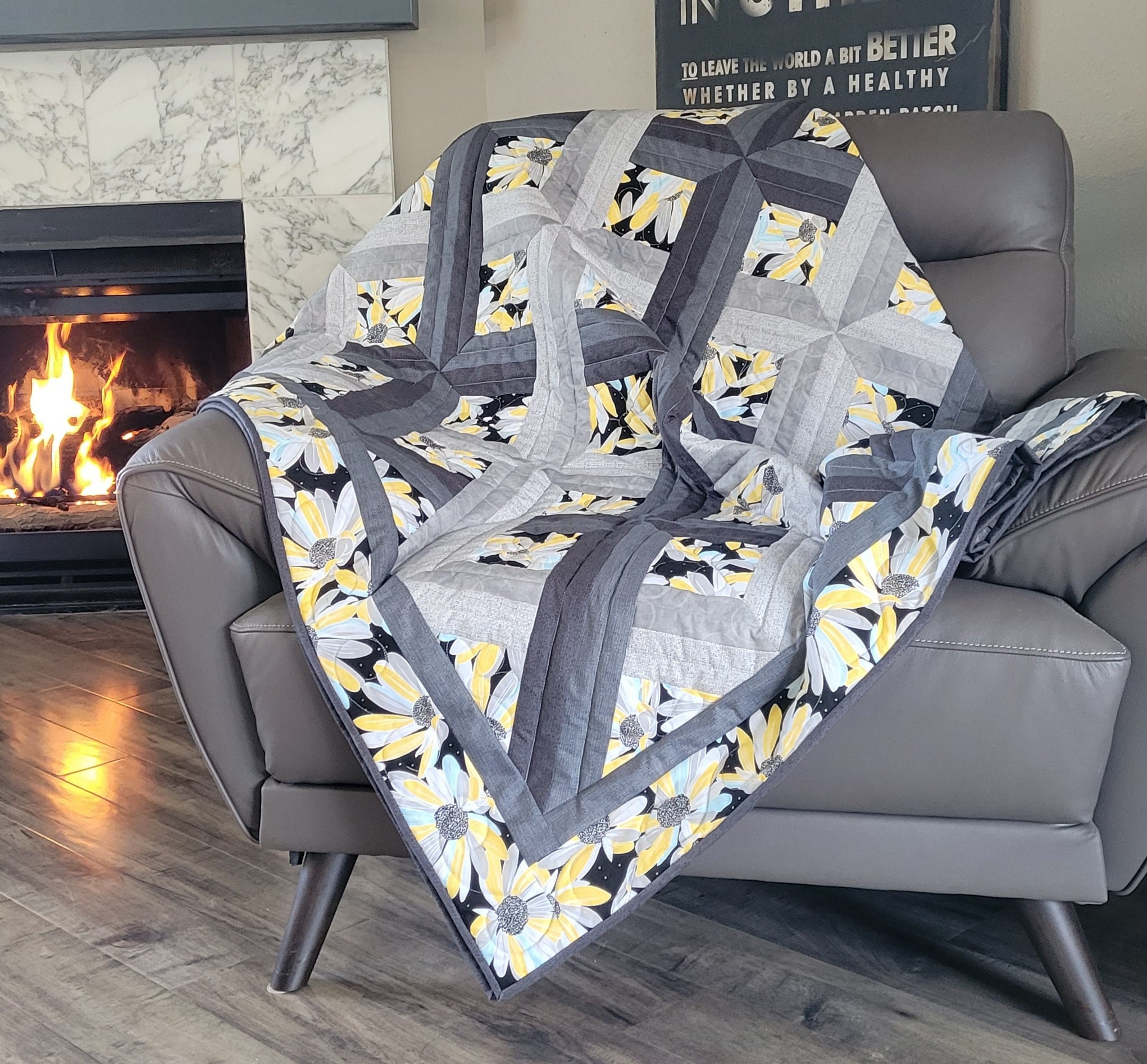 Digital PDF Modern Quilt Pattern for "bailey's Illusion", Baby Through ...