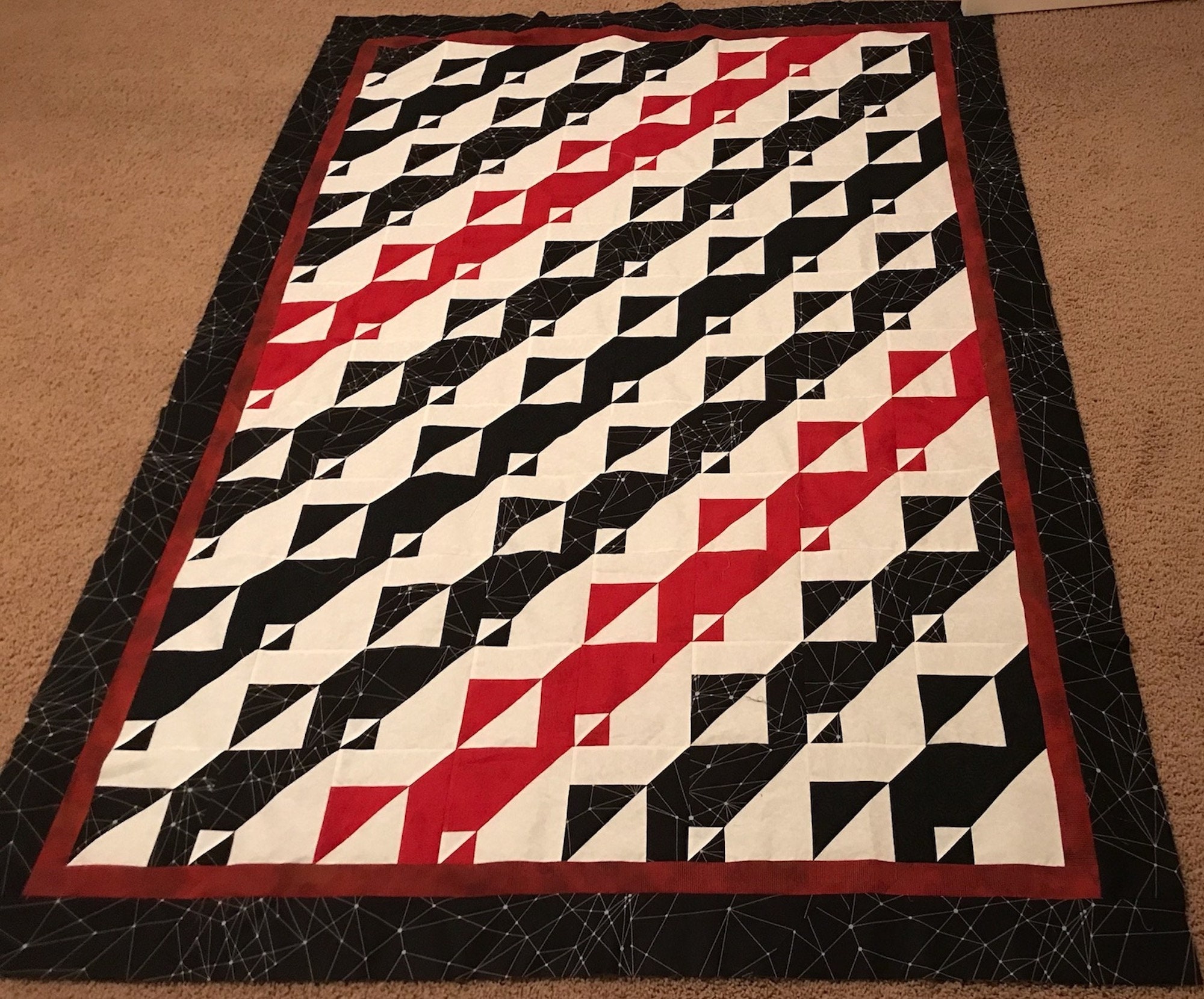 Digital PDF Quilt Pattern for unhinged, One of the magic Tricks Series ...