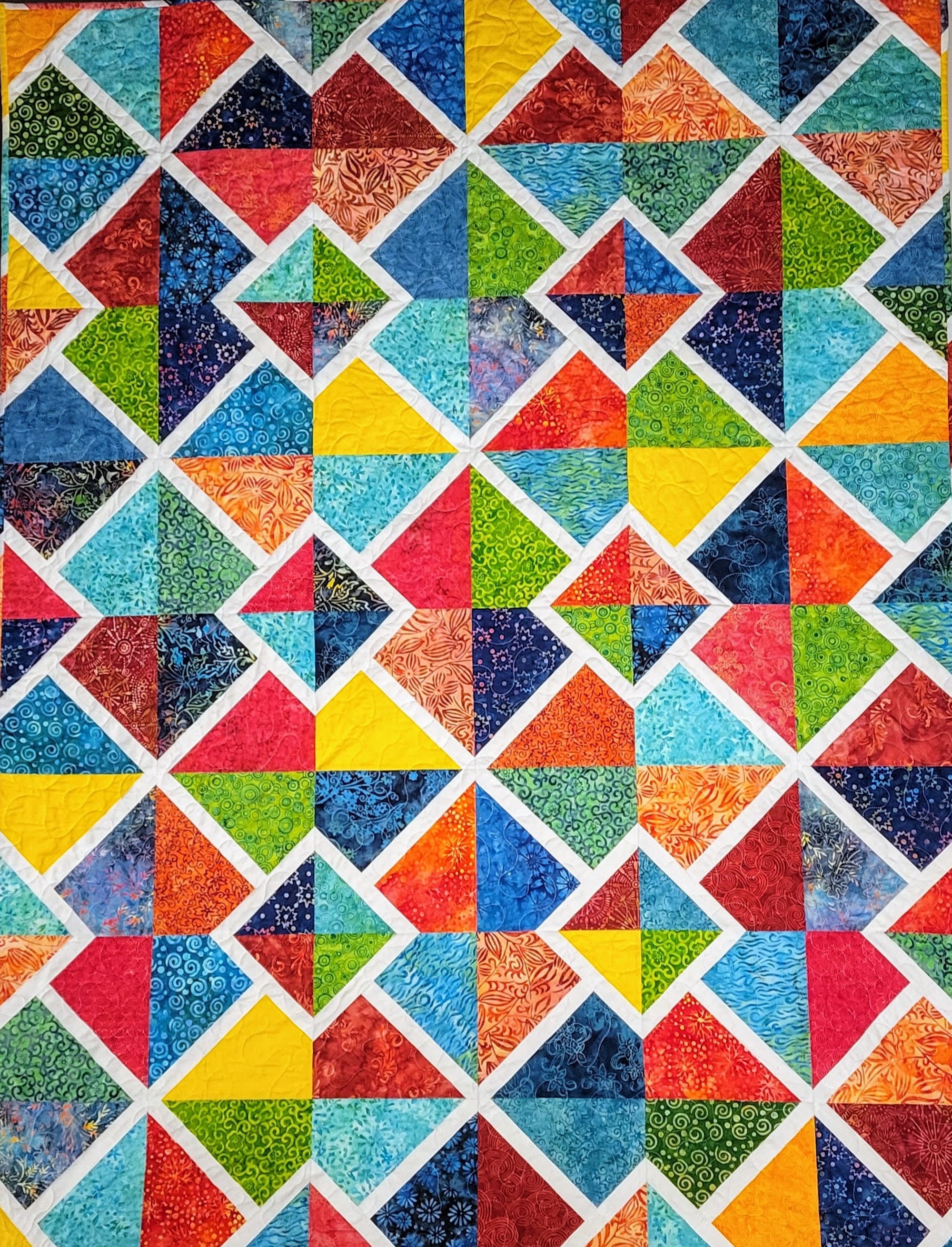 Digital PDF Quilt Pattern for "shattered Glass" in Throw/twin, Queen ...