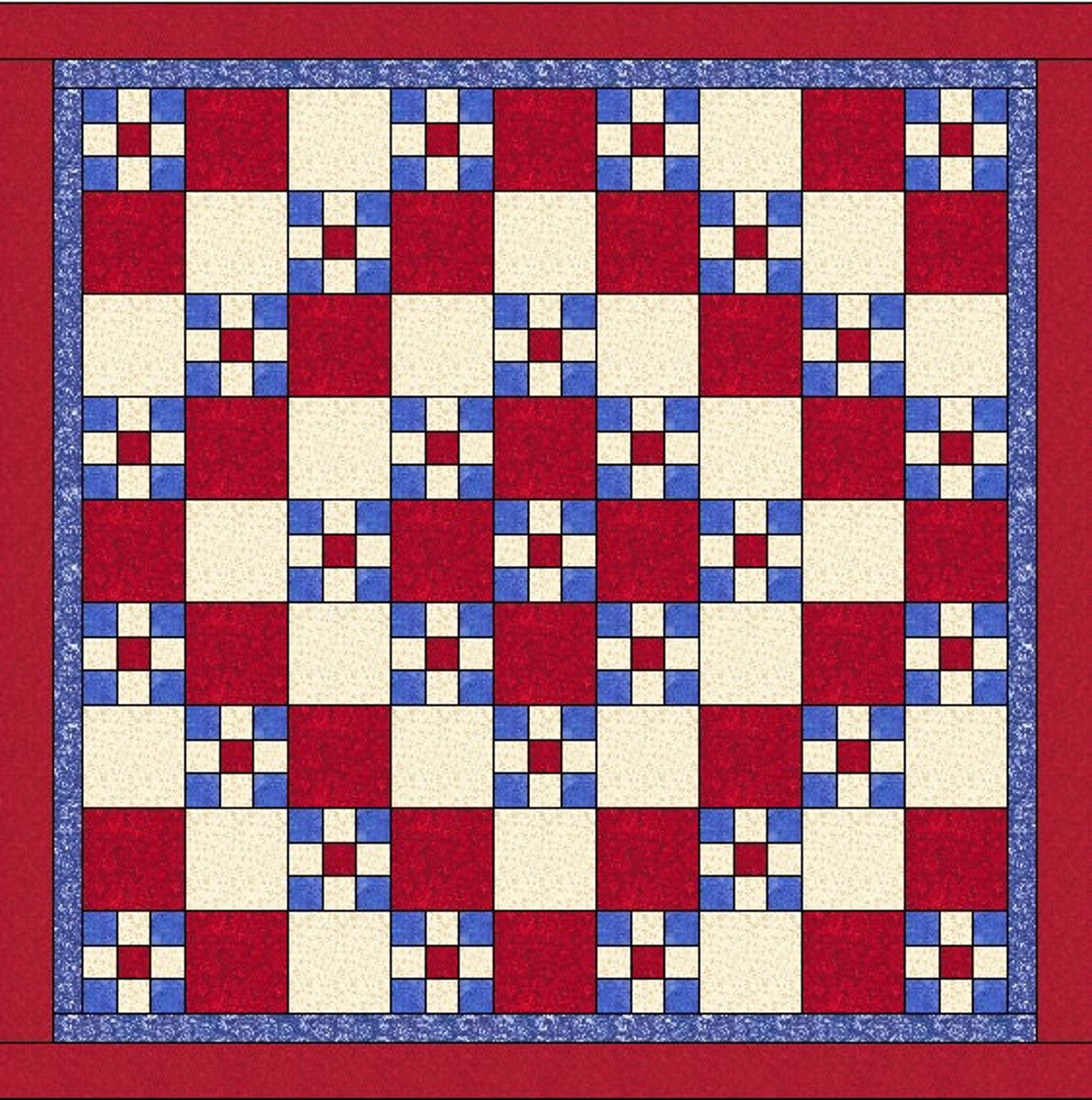 Digital PDF Round up Quilt Pattern, an Easy Pattern in Four Sizes - Etsy