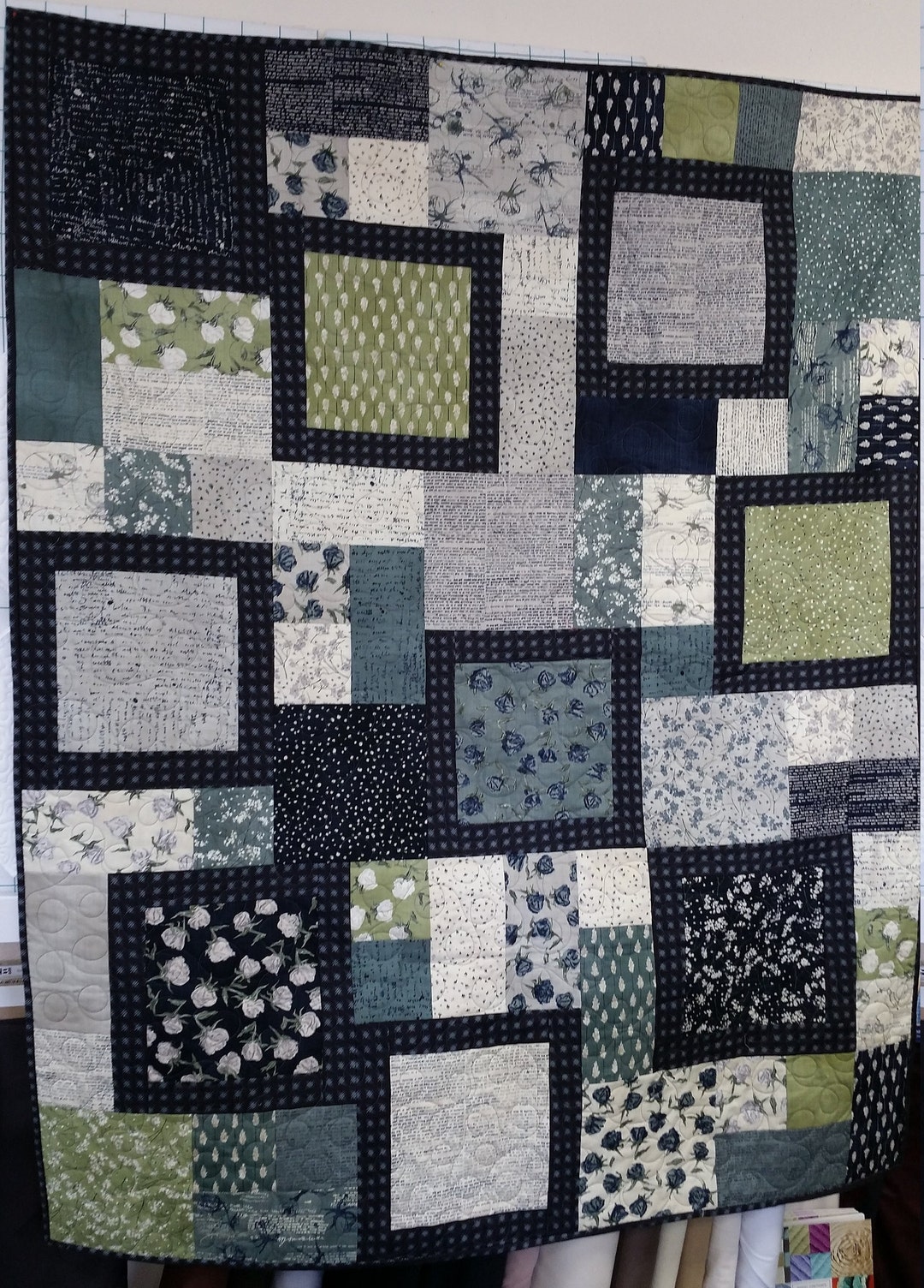 Digital PDF Quilt Pattern for "framed", Revised Instructions Now ...