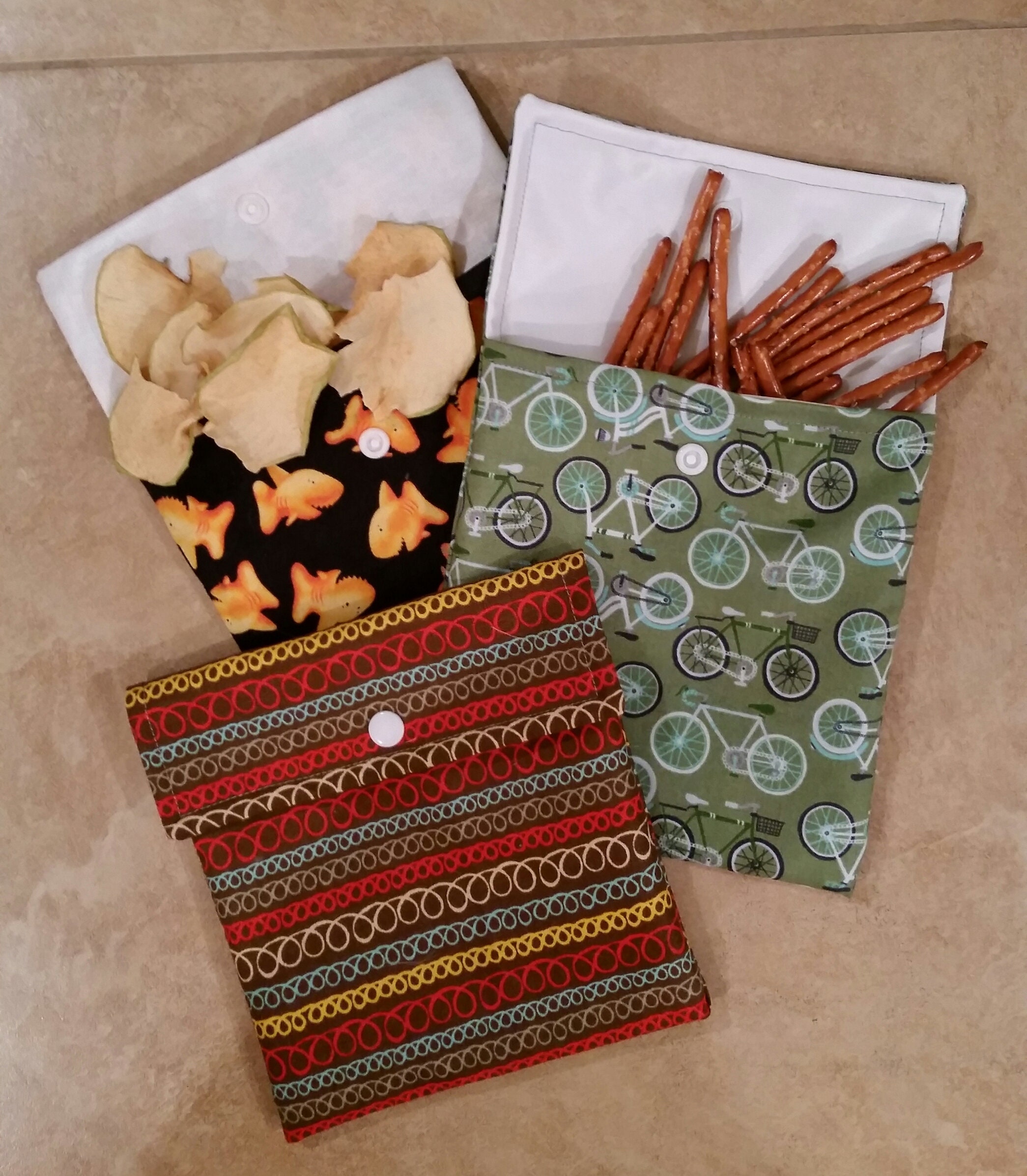 Digital PDF the Snack Sack Pattern, Environmentally Friendly Snack ...