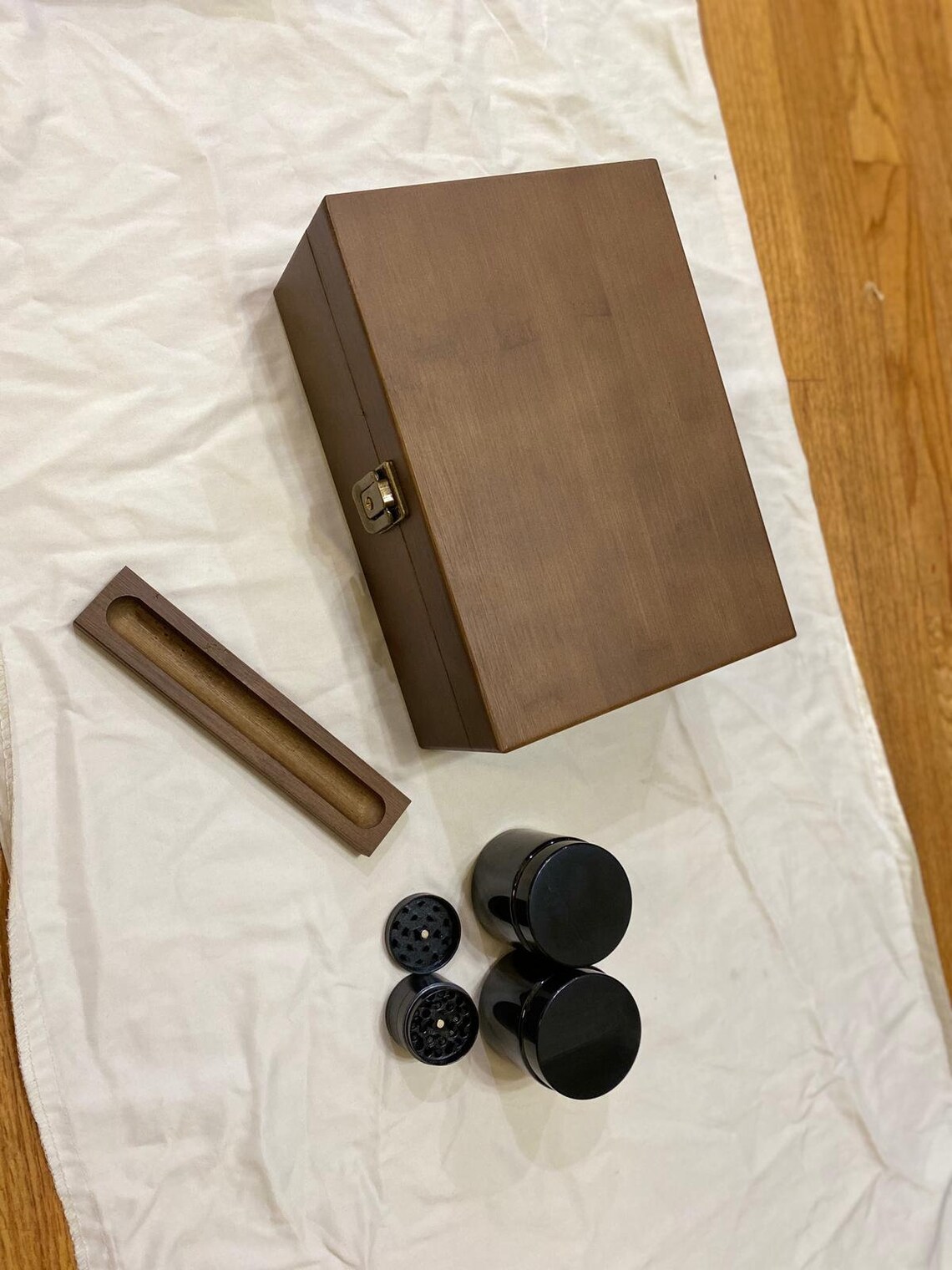 Locking Stash Box With Key Combo Wooden Stash Box With Herb - Etsy