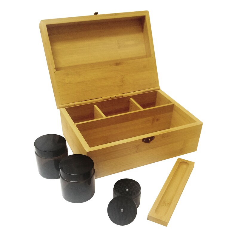 Locking Stash Box Combo Wooden Stash Box With Herb Grinder - Etsy New ...