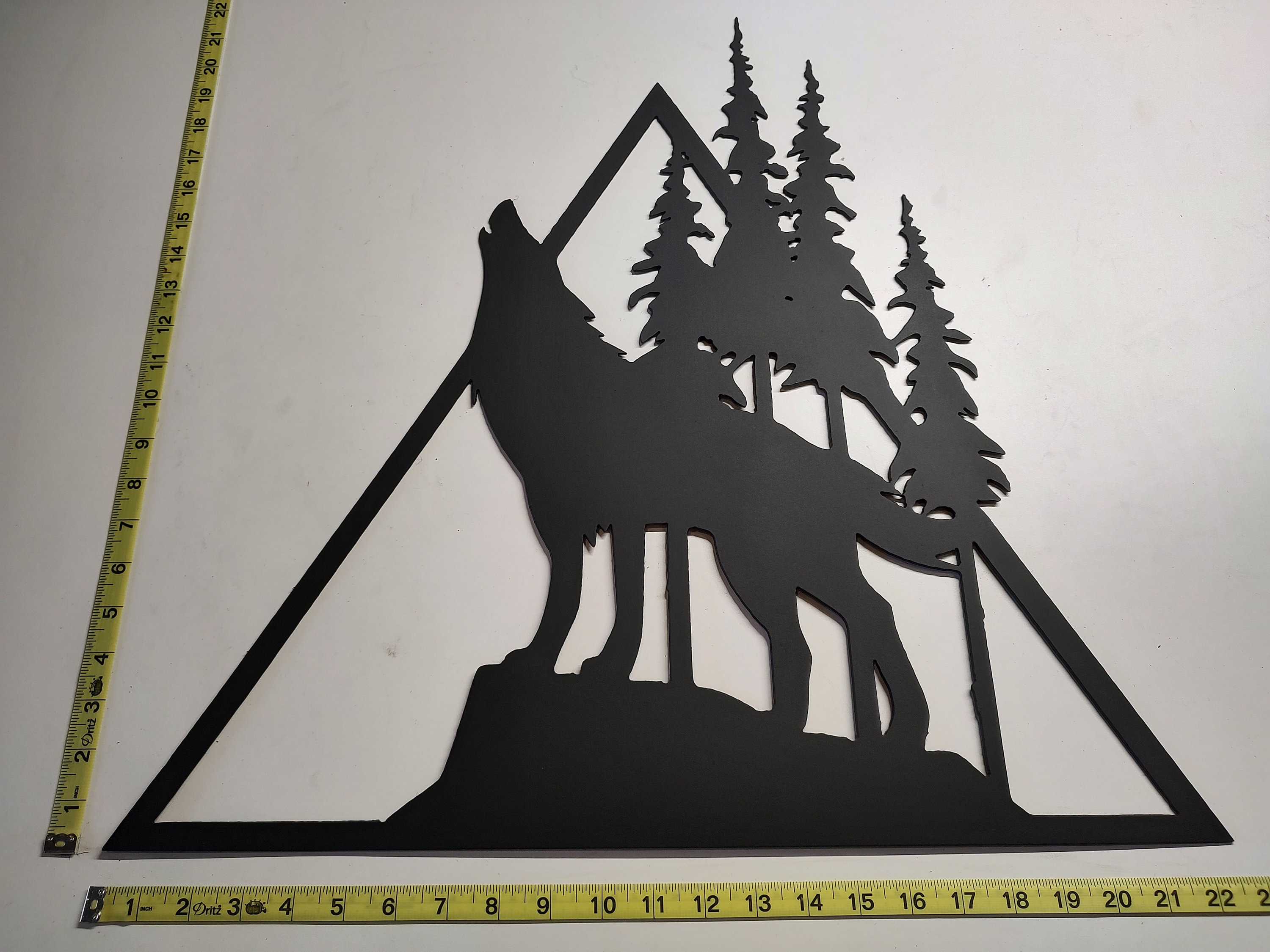 Wolf Howling in Trees 22.5x21.75 Plasma Cut Metal Art CNC - Etsy