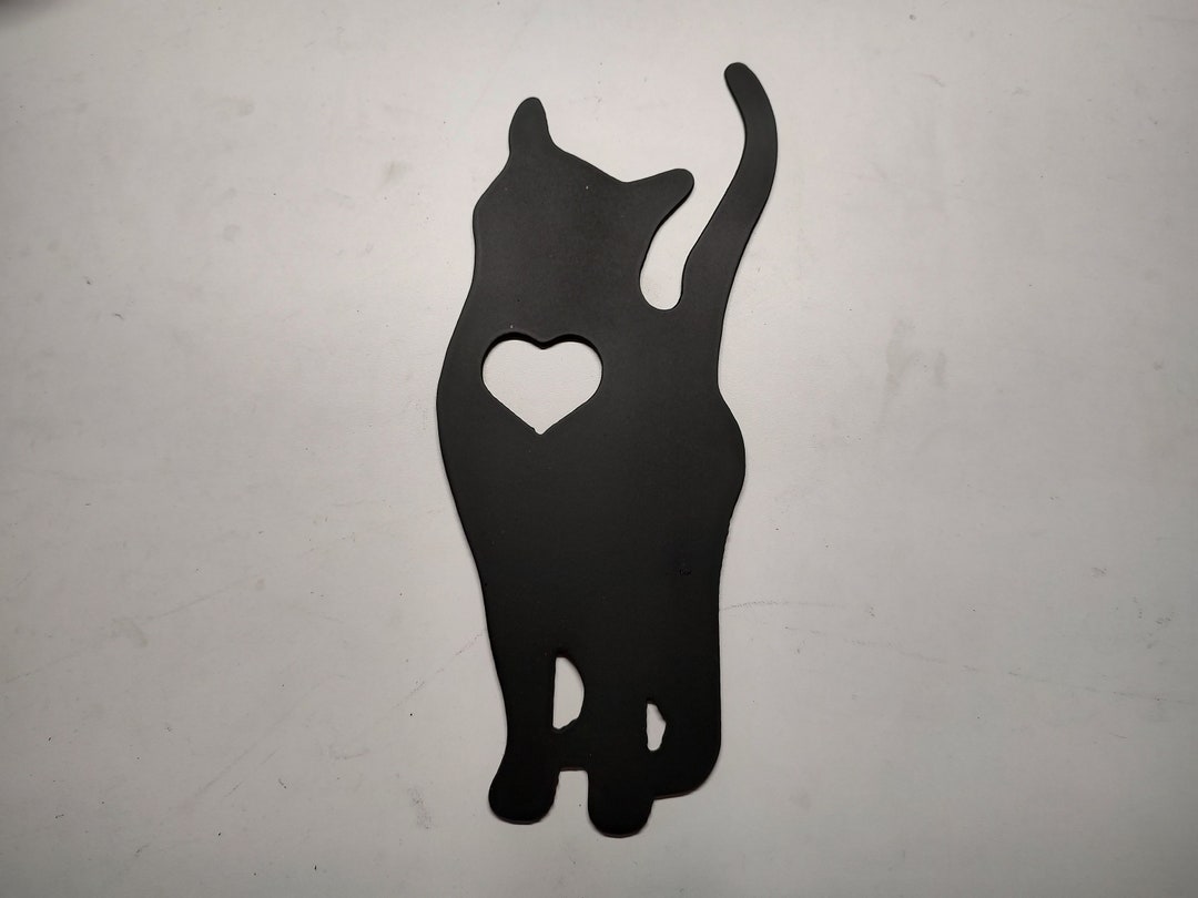 Kitty Cat Lover 4.5"x11" Plasma Cut Metal Art CNC - Etsy