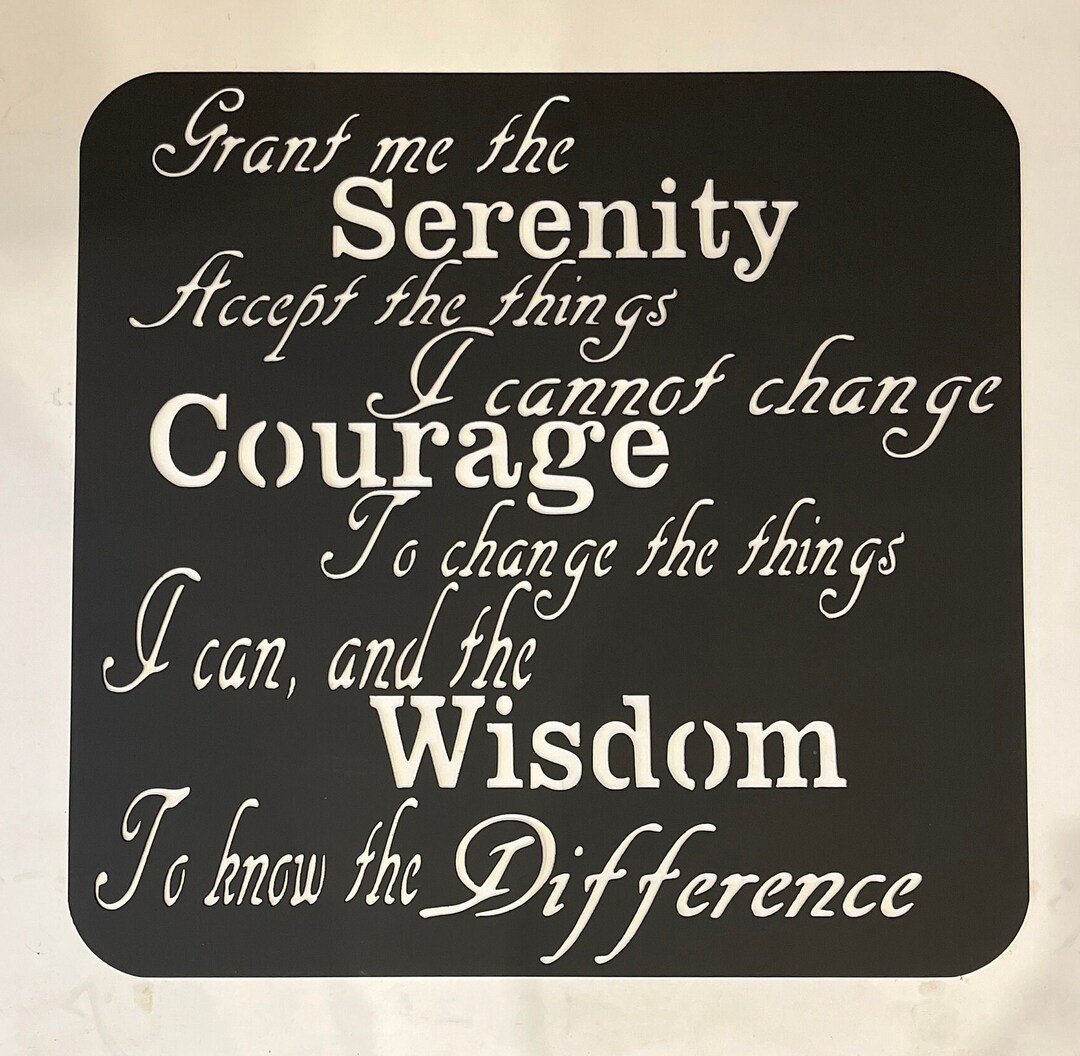 Serenity Courage Wisdom Plasma Cut Metal Art CNC - Etsy