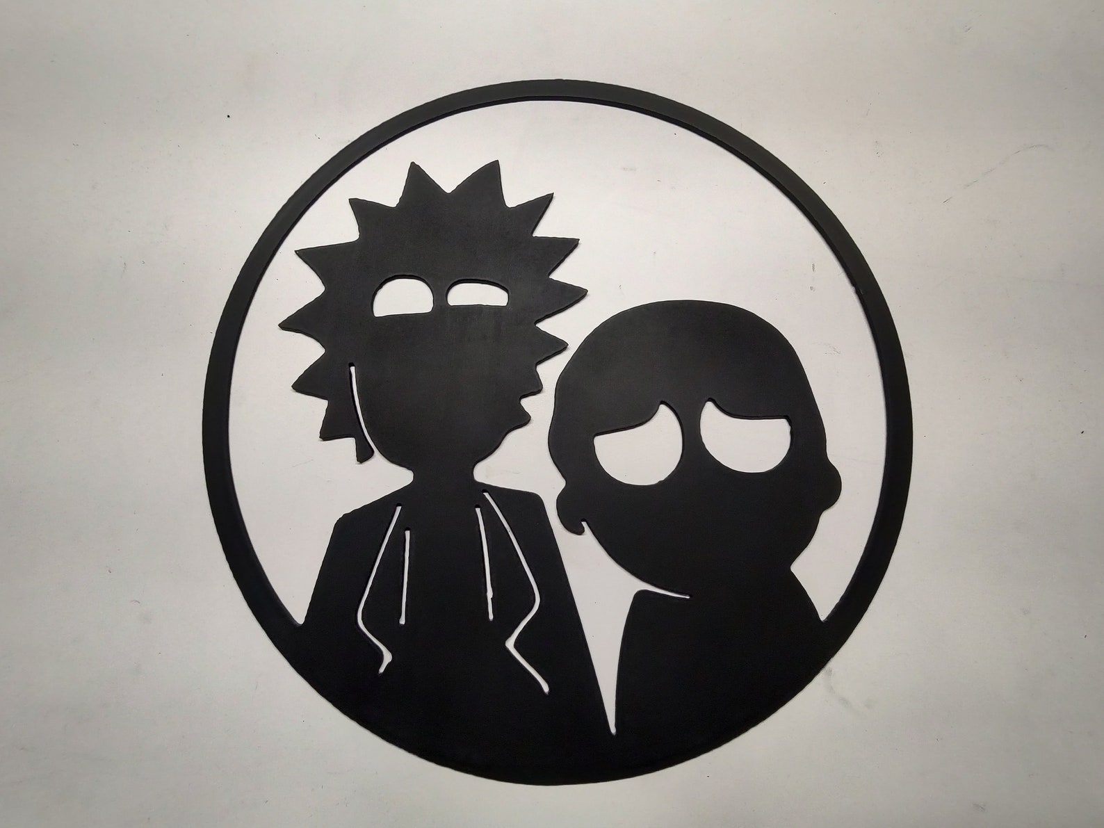 Rick & Morty 12.5 Round Plasma Cut Metal Art CNC - Etsy