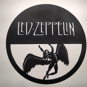 Led Zeppelin Band Sign 16" Round- Plasma Cut Metal Art CNC - Etsy