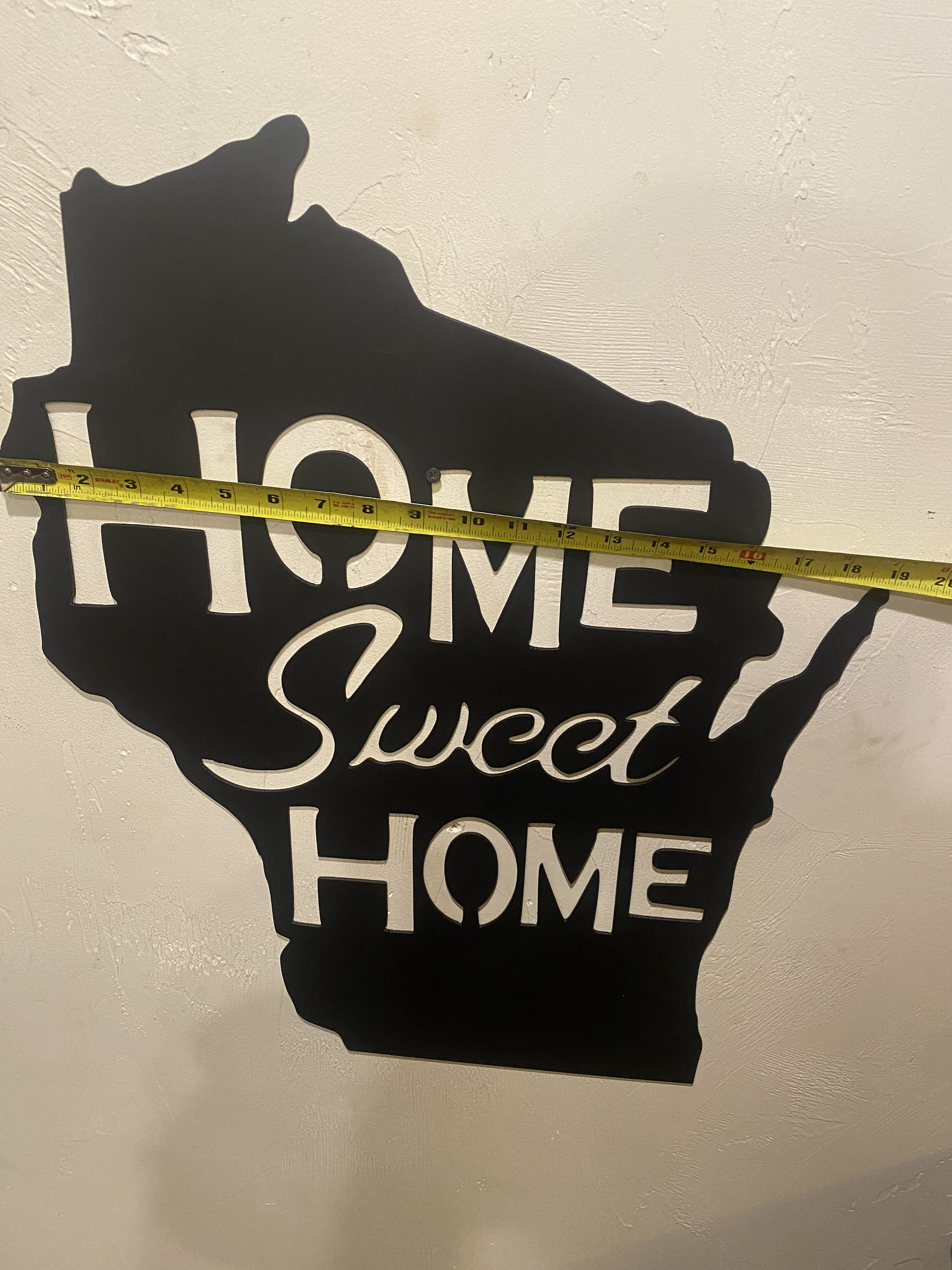 Cnc Plasma Cut Home Sweet Home Wisconsin Metal Sign - Etsy