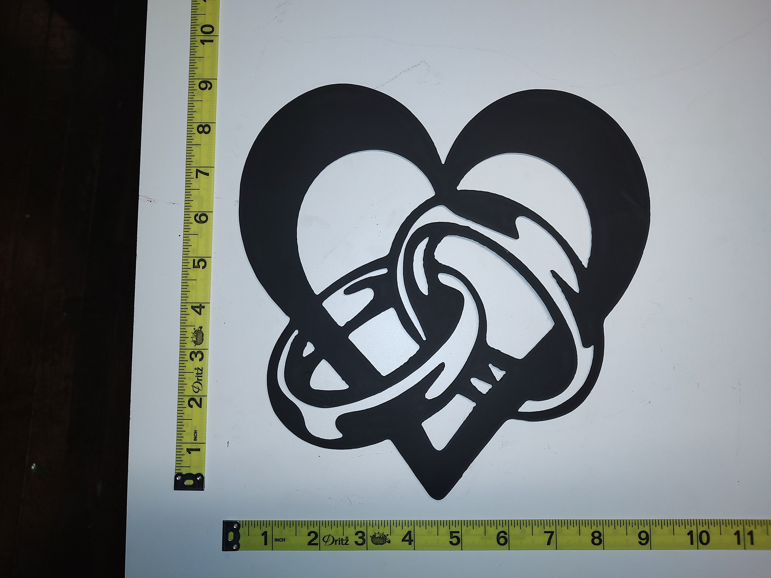 Rings in Heart 9x9 Plasma Cut Metal Art CNC - Etsy