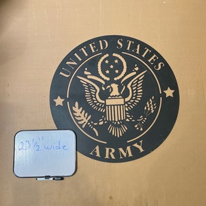 Army Logo 23.5" Round - Plasma Cut Metal Art CNC - Etsy