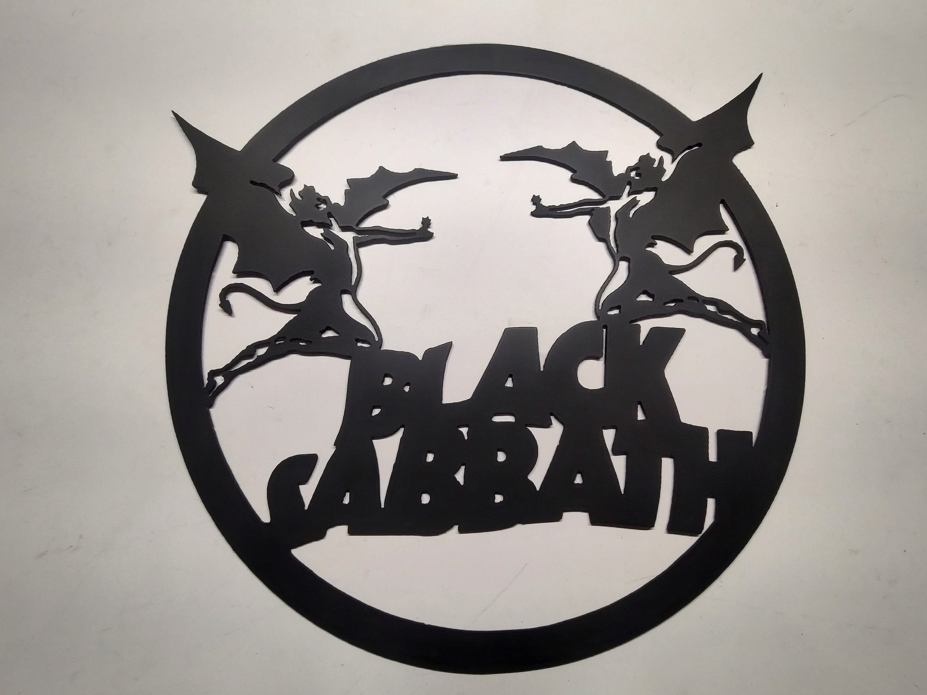 Black Sabbath Band Sign 16" Round- Plasma Cut Metal Art CNC - Etsy