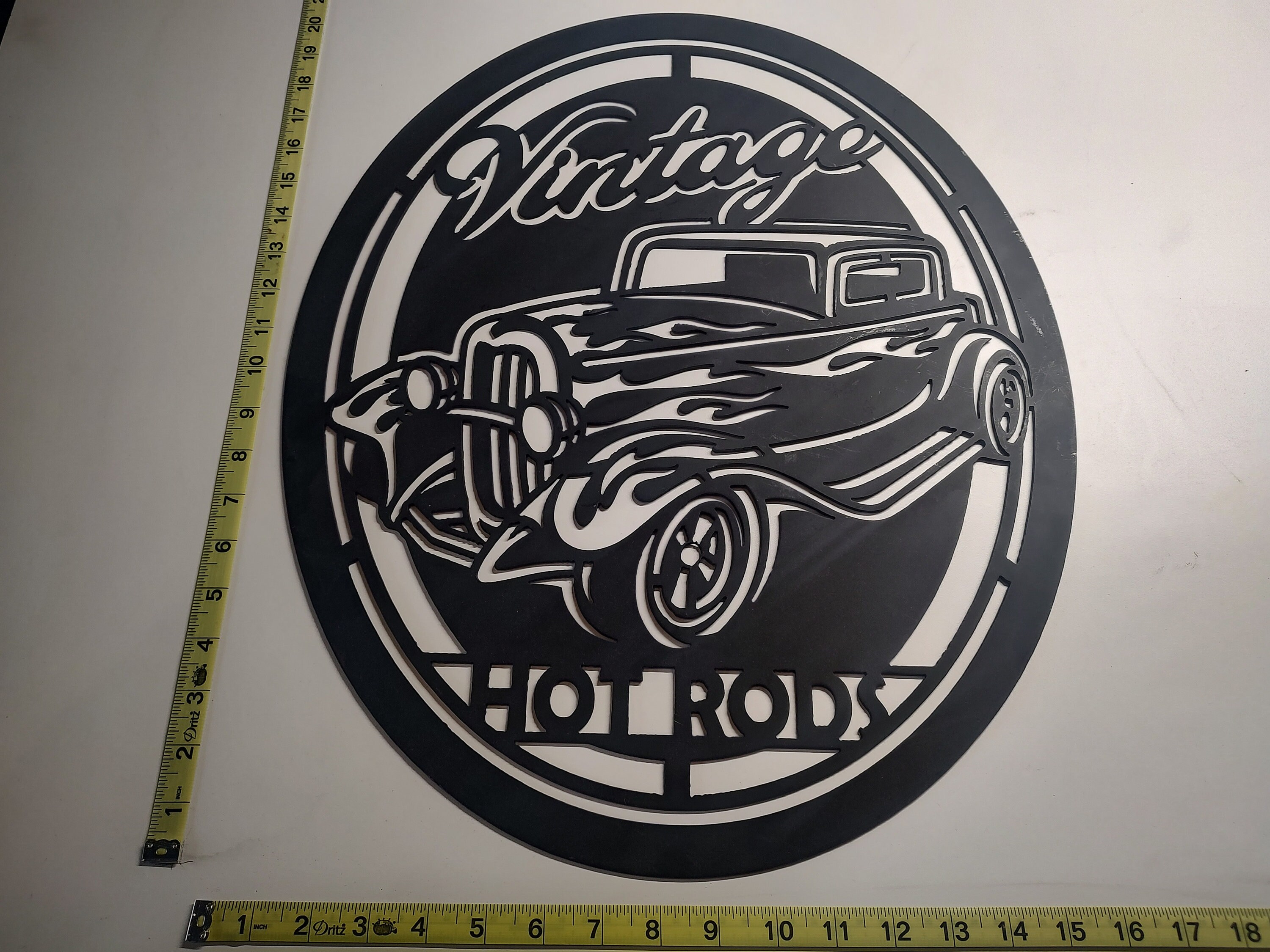Vintage Hot Rods Sign 21"x17" Plasma Cut Metal Art CNC - Etsy
