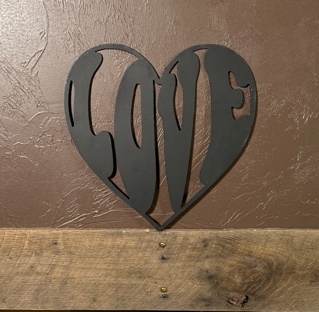 Heart of Love CNC Plasma Cut Sign - Etsy