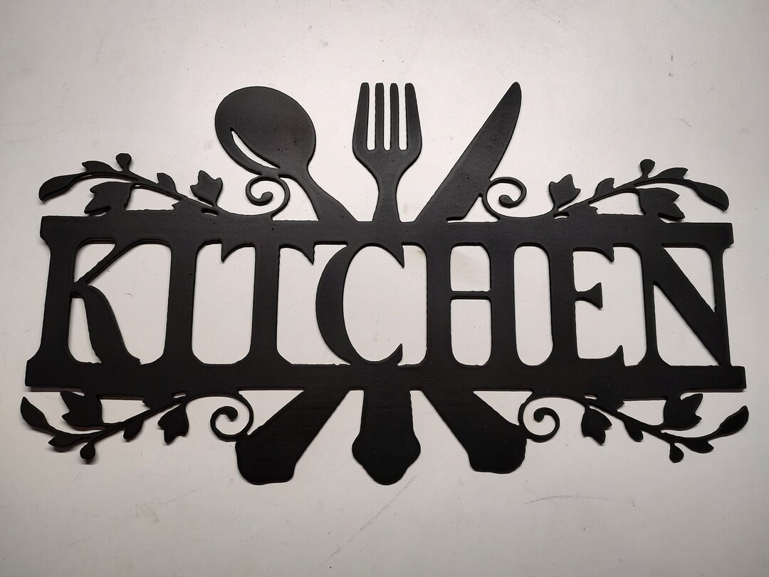 Kitchen Sign 15"x8.75" Plasma Cut Metal Art CNC - Etsy