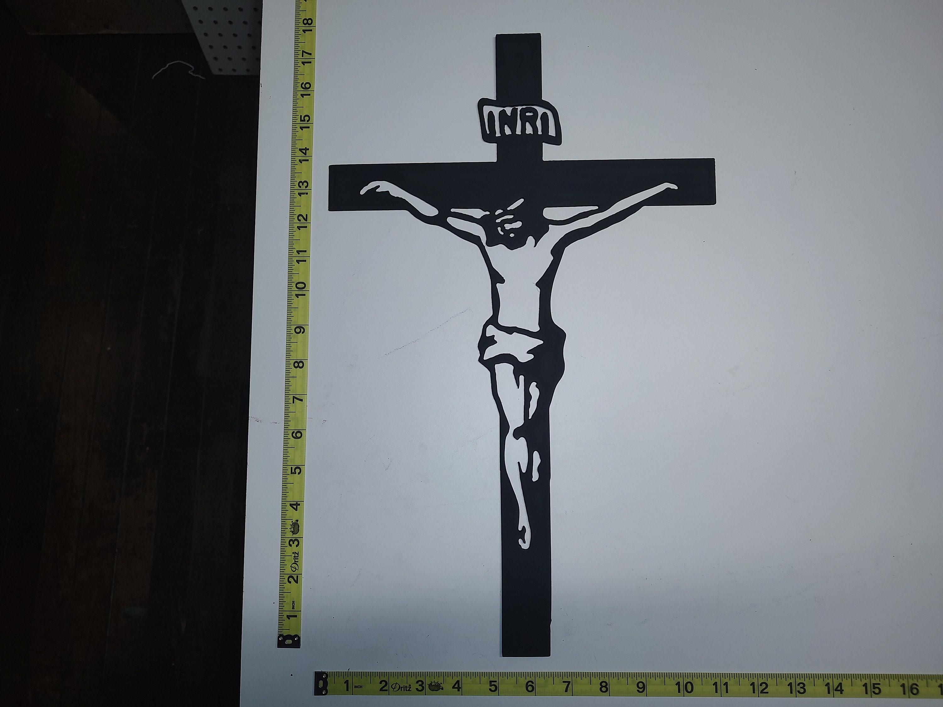Jesus Crucified Cross 17.75"x11.25 Plasma Cut Metal Art CNC - Etsy