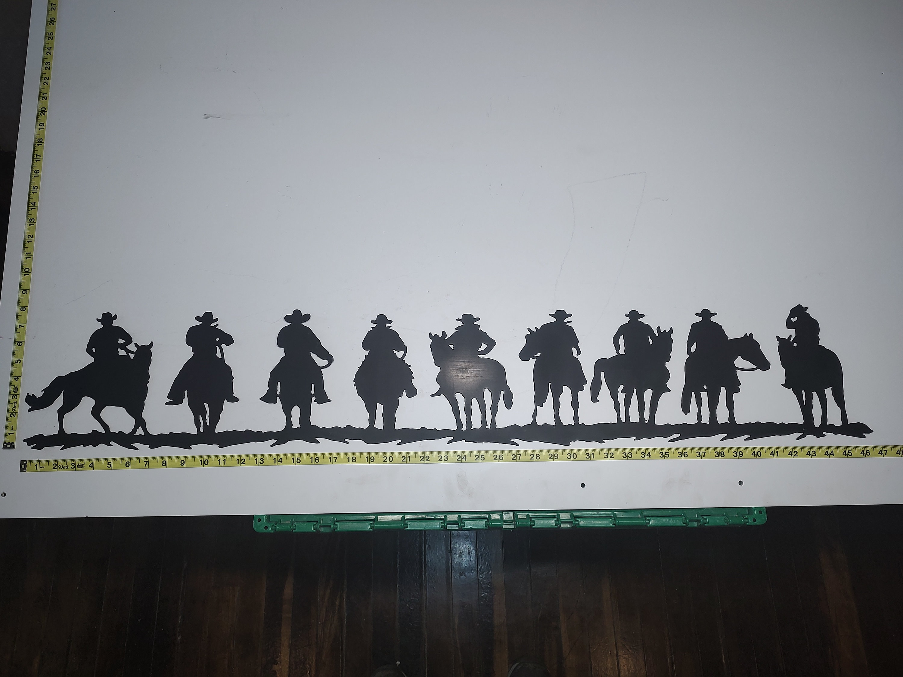 Cowboys on Their Horses 46.5"x7.5" Plasma Cut Metal Art CNC - Etsy