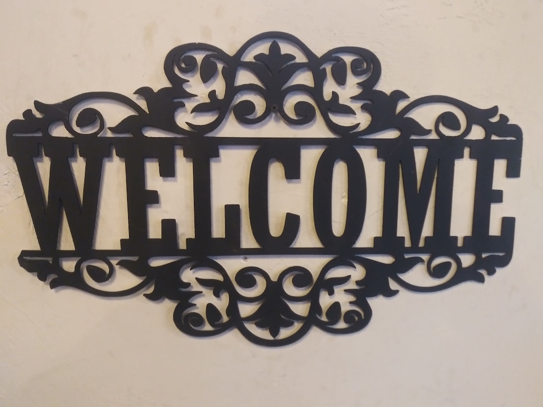 WELCOME SIGN- CNC Plasma Cut Welcome Sign - Etsy