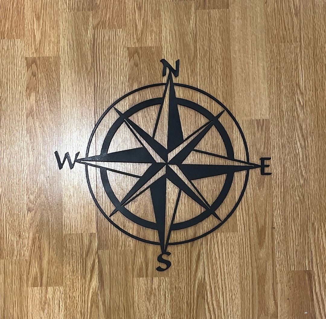 Compass Dial Plasma Cut Metal Art CNC - Etsy