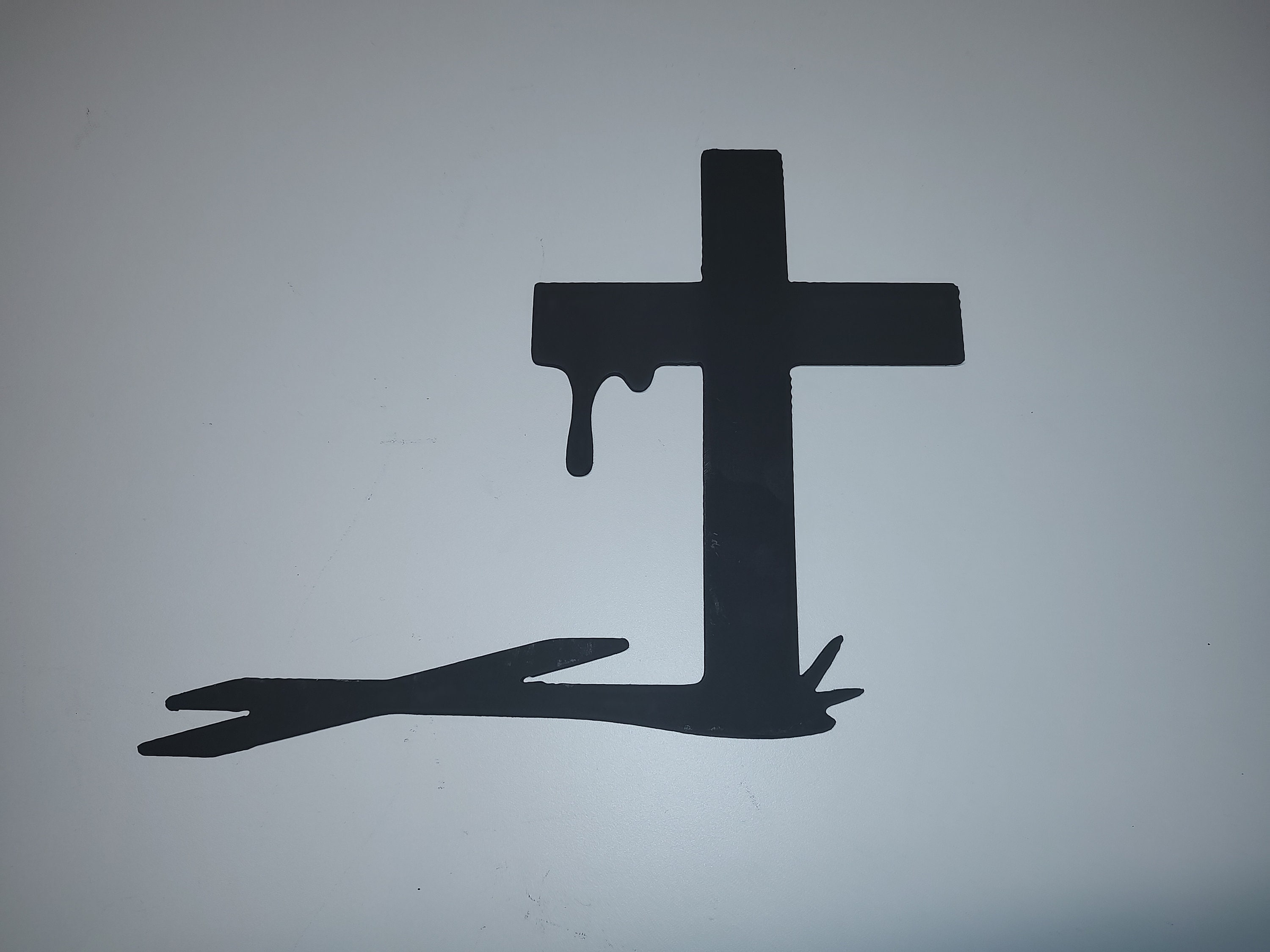 Drippy Shadow Cross 9.5"x7.5" Plasma Cut Metal Art CNC - Etsy