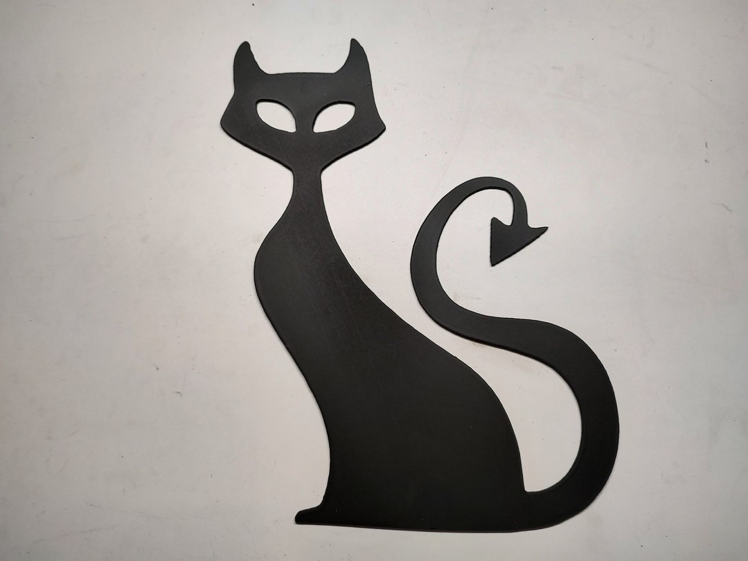 Evil Kitty Cat 8"x11" Plasma Cut Metal Art CNC - Etsy