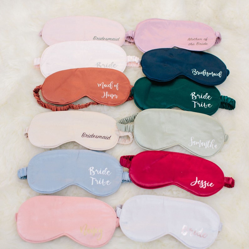 Satin Eye Mask for Sleeping/bachelorette Party Sleepover - Etsy