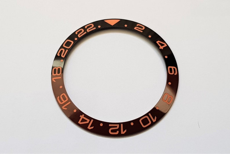 New Bezel Insert for Rolex GMT MASTER II Black / Brown With | Etsy