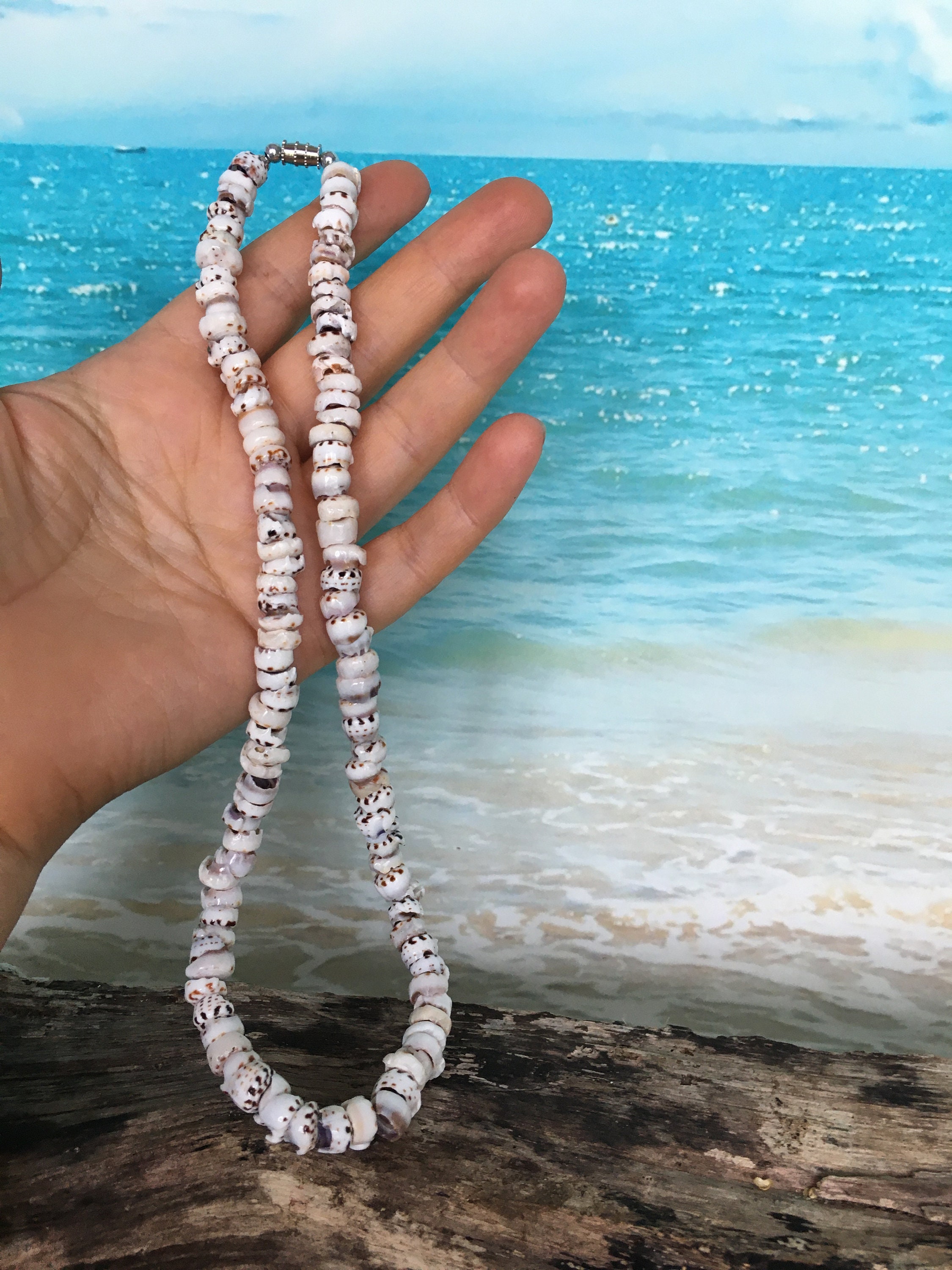 Collar de concha Puka joyería hawaiana collar de surfistas - Etsy España