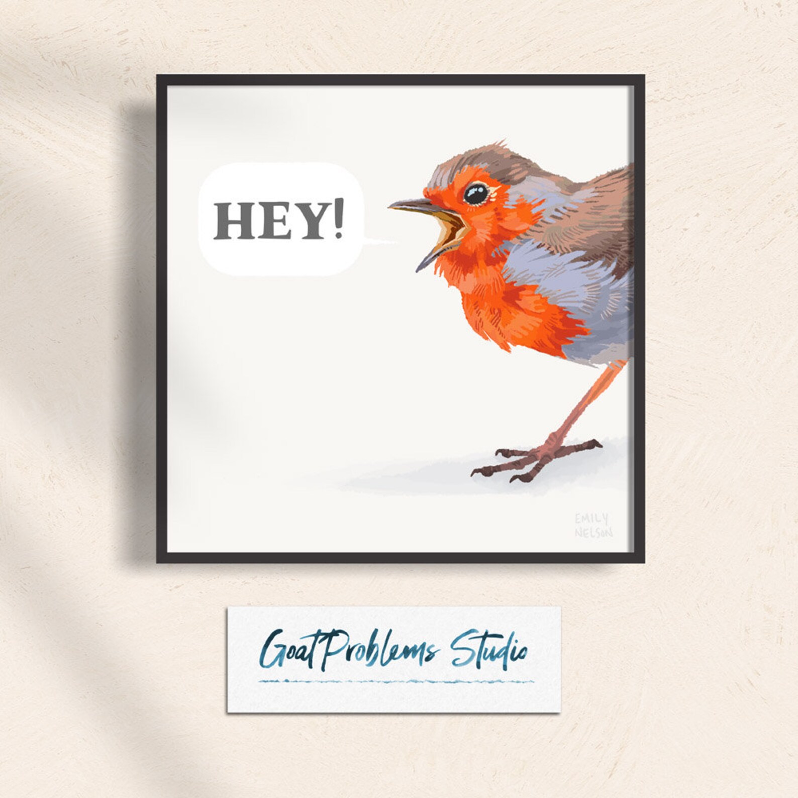 Hey Bird Art Print - Etsy