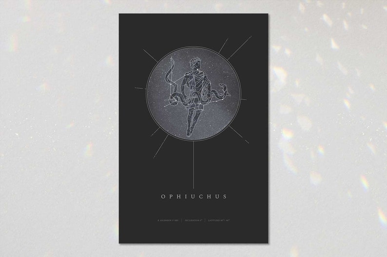 Ophiuchus Constellation Zodiac Sign Poster/art Print 11 X - Etsy
