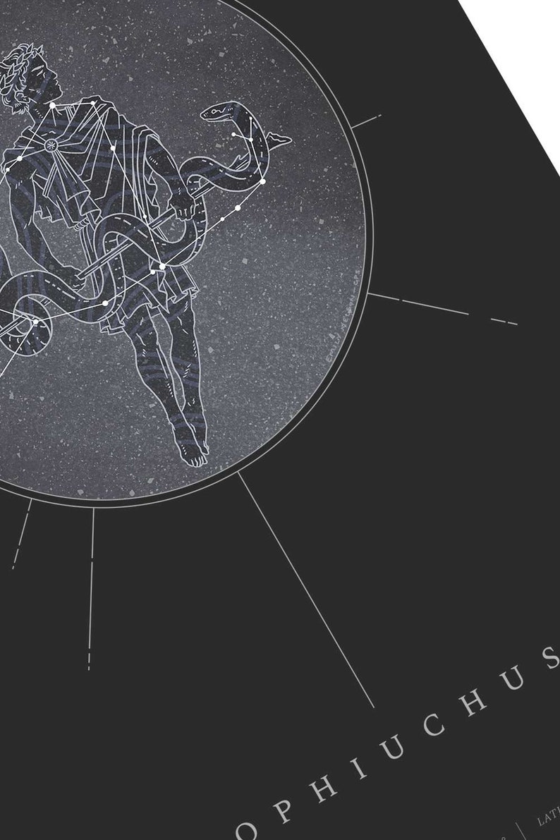 Ophiuchus Constellation Zodiac Sign Poster/art Print 11 X - Etsy