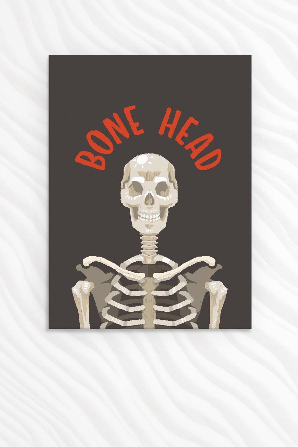 Bonehead Halloween / Skeleton / Funny Greeting Card A7 - Etsy