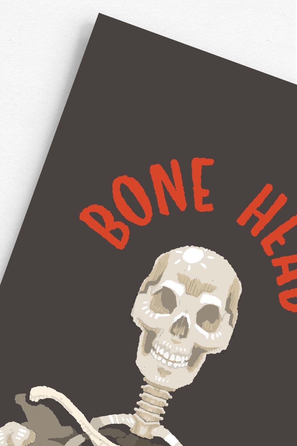 Bonehead Halloween / Skeleton / Funny Greeting Card A7 - Etsy