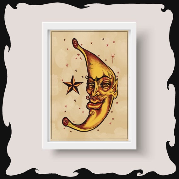 Psychedelic Crescent Moon