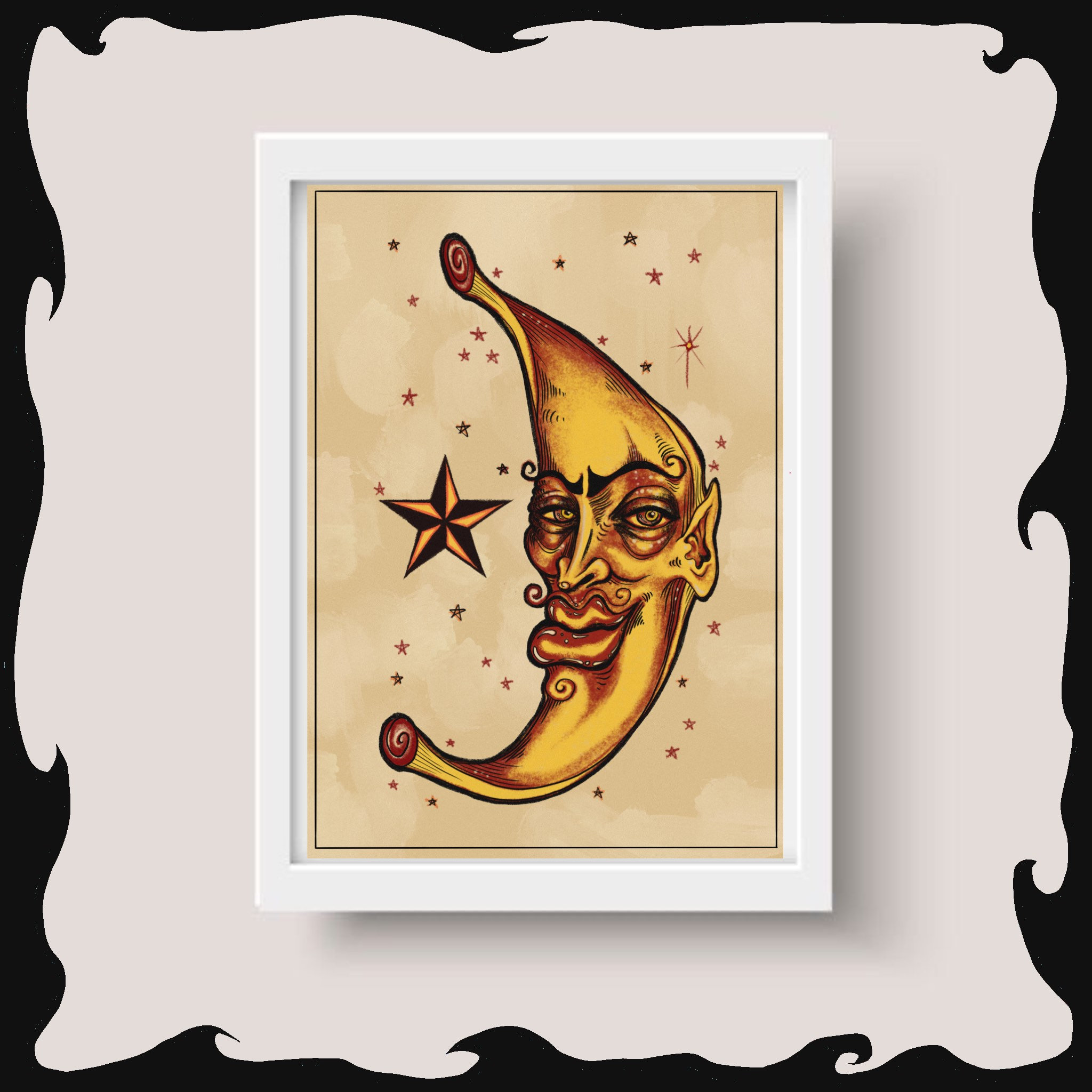 Psychedelic Moon Face