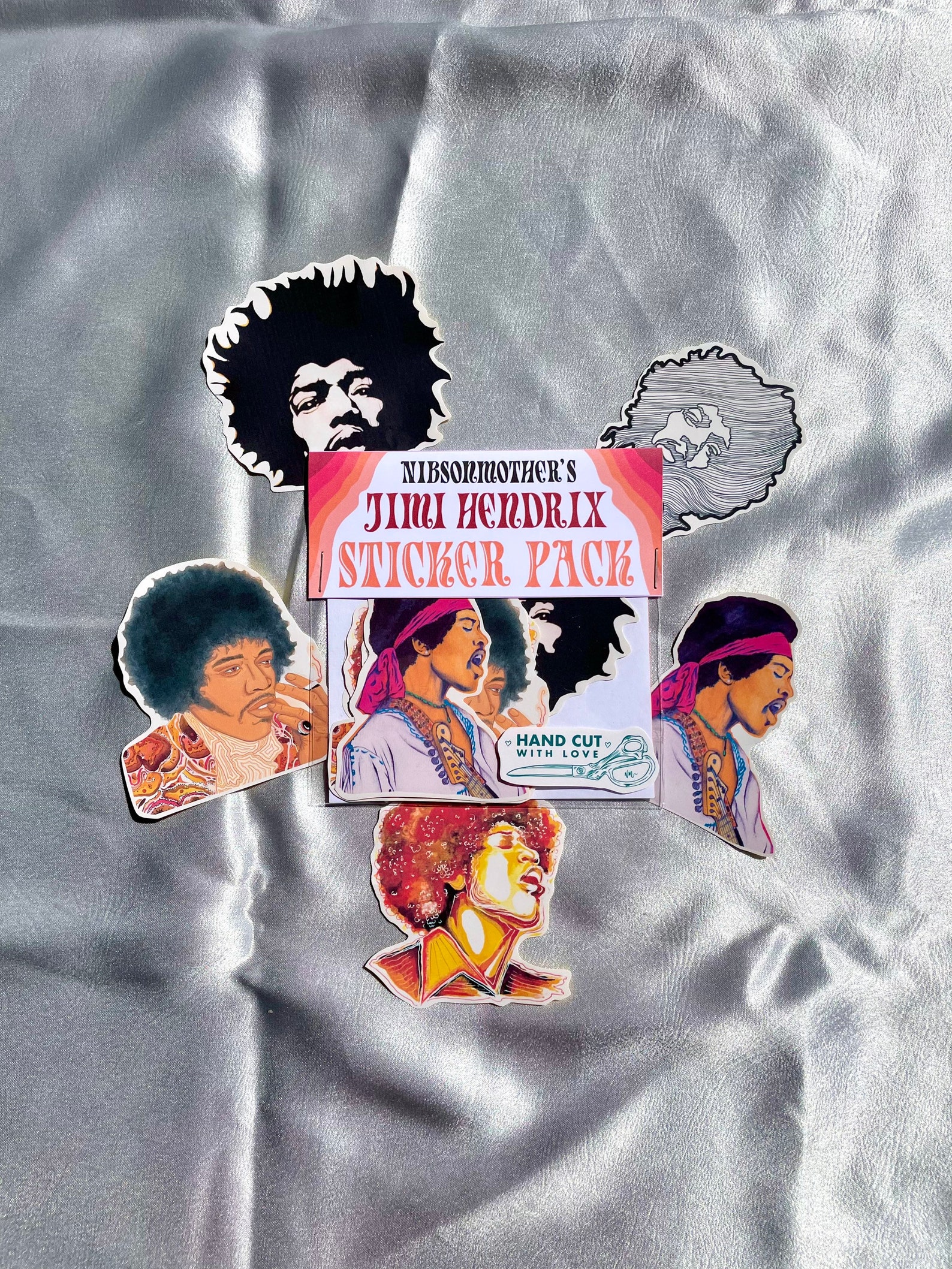 The JIMI HENDRIX Sticker Pack by Nibsonmother A Collection of | Etsy