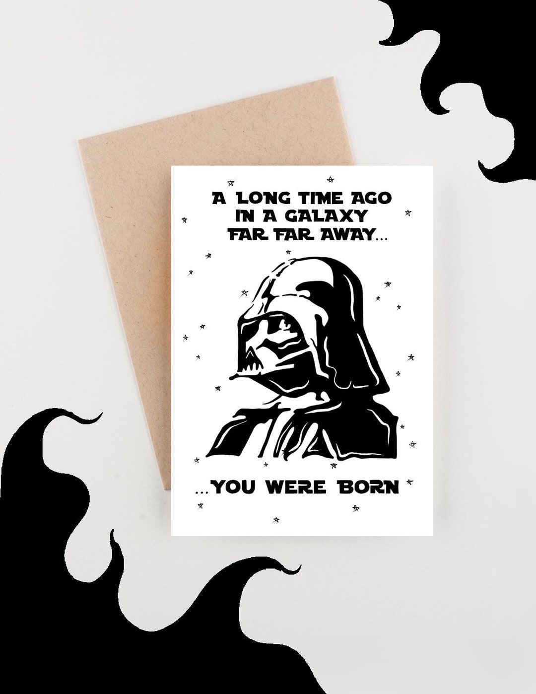 STAR WARS Inspired Birthday Card Funny Darth Vader Pop Culture Greeting ...