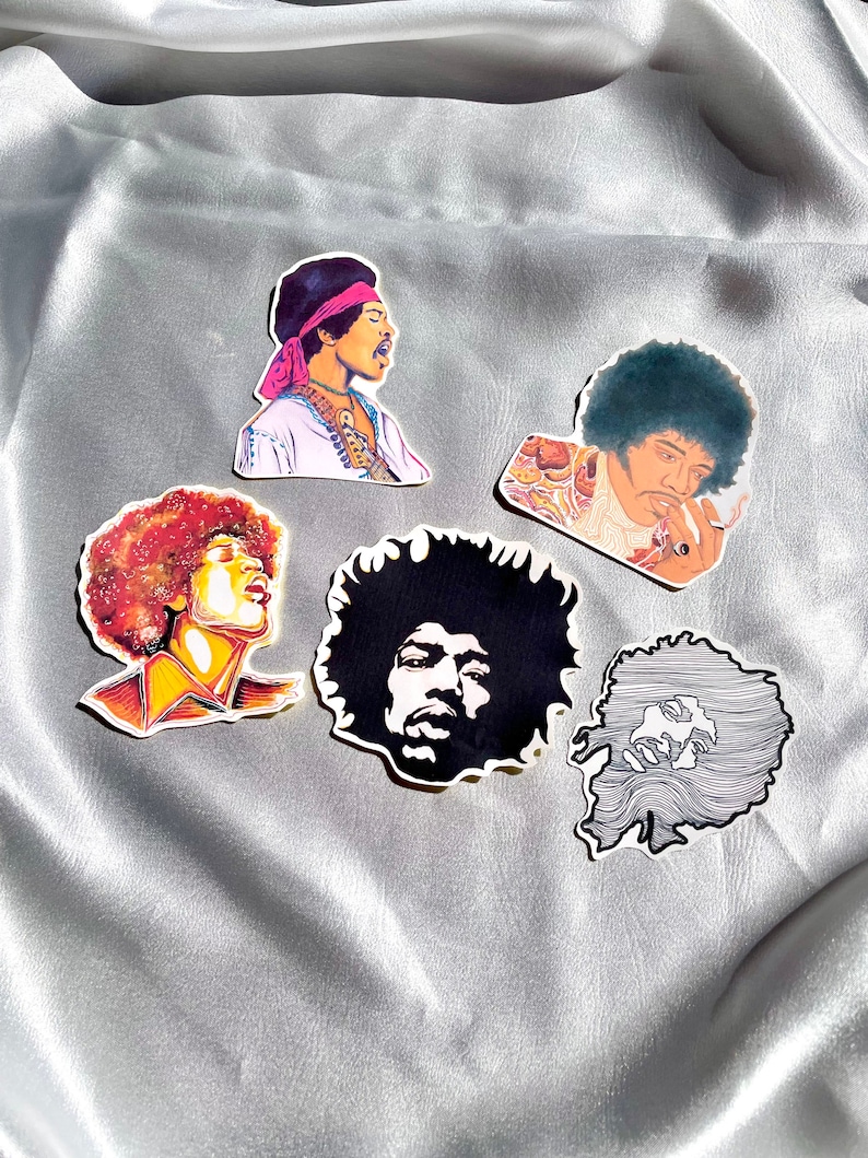 The JIMI HENDRIX Sticker Pack by Nibsonmother A Collection of - Etsy