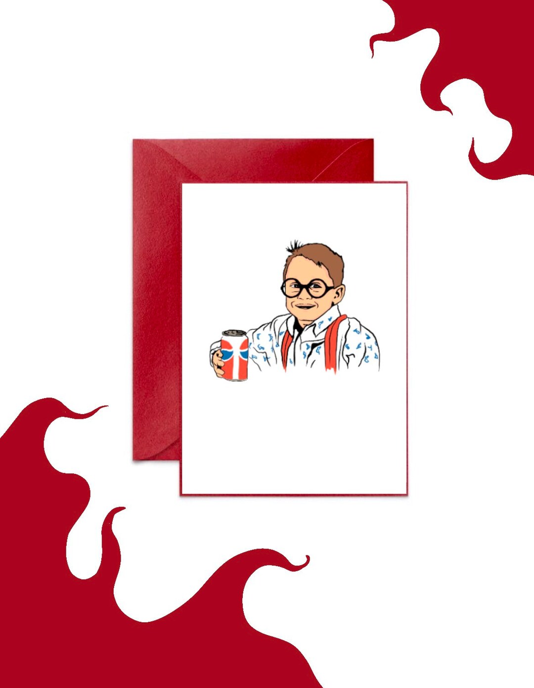 Fuller Pepsi Home Alone Christmas Card - Funny Pop Culture Greeting ...