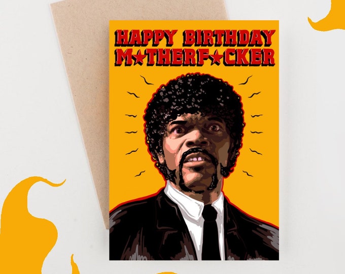 Pulp Fiction Themed Birthday Card Funny Tarantino Pop - Etsy