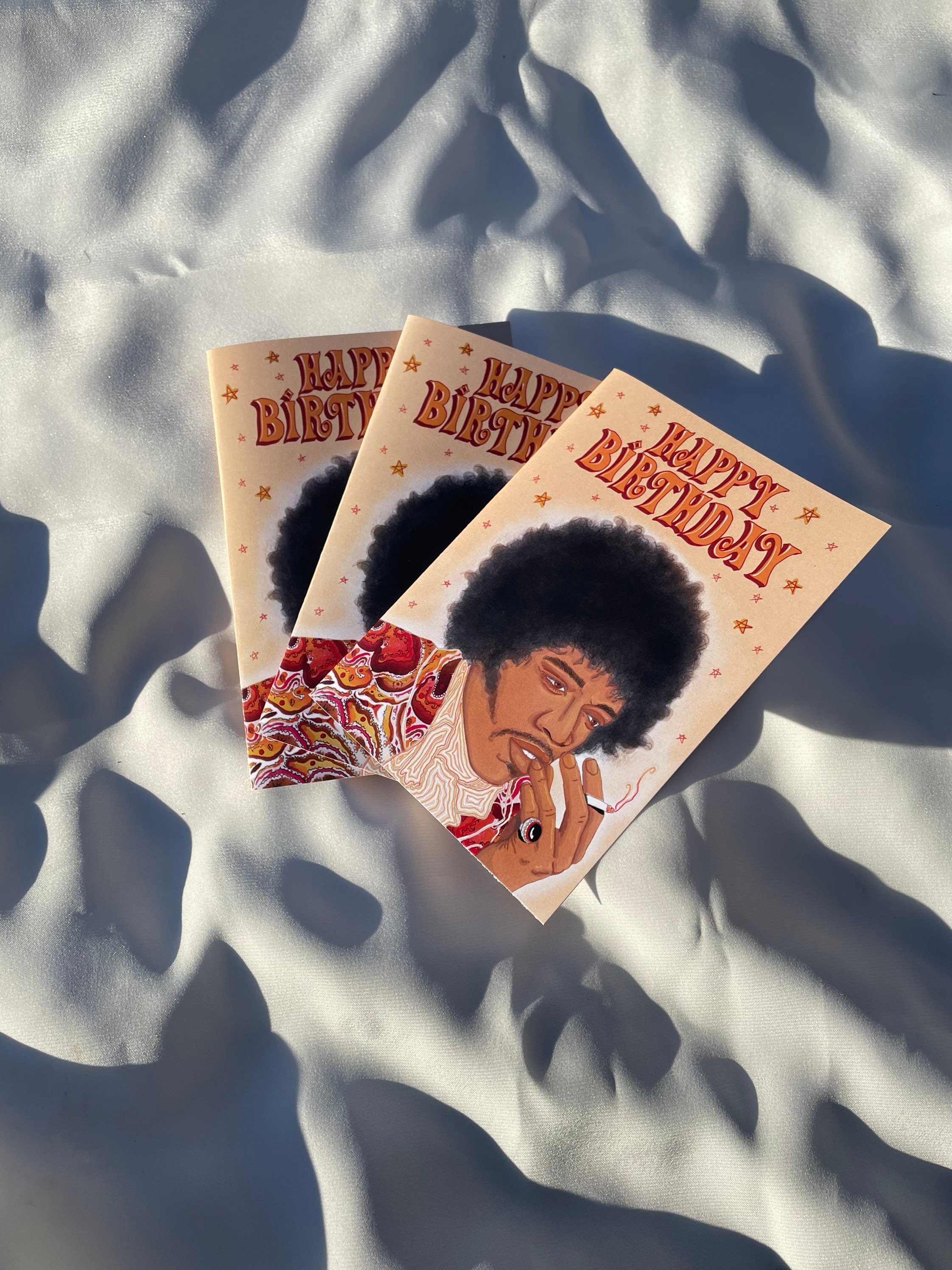 Jimi Hendrix Themed Psychedelic Birthday Card Sixties - Etsy